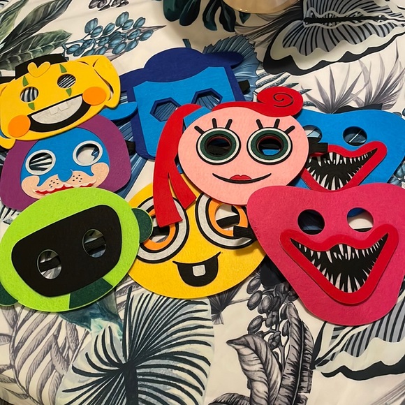 poppy playtime | Party Supplies | 8 Poppy Playtime Face Felt Masks With ...